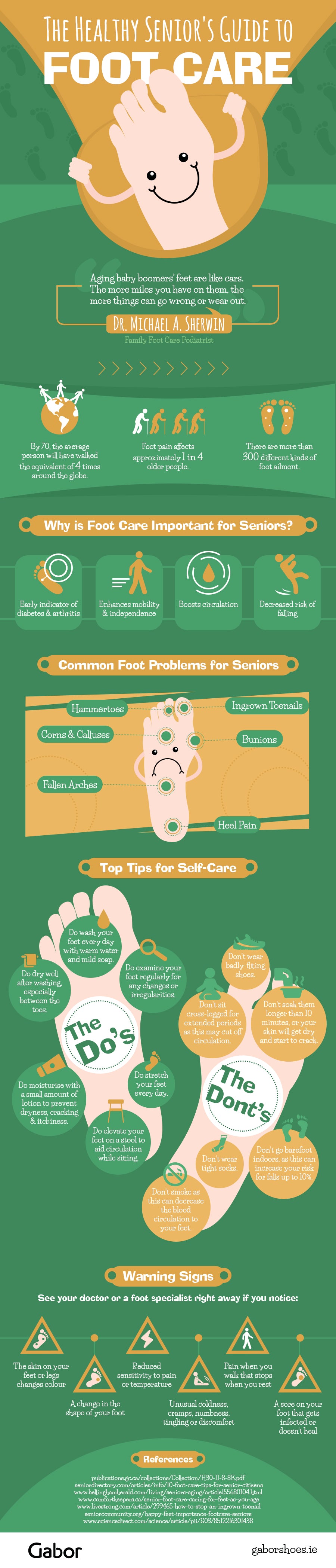 Home Foot Care Tips for Older Adults (Infographic) | Gabor Shoes Ireland