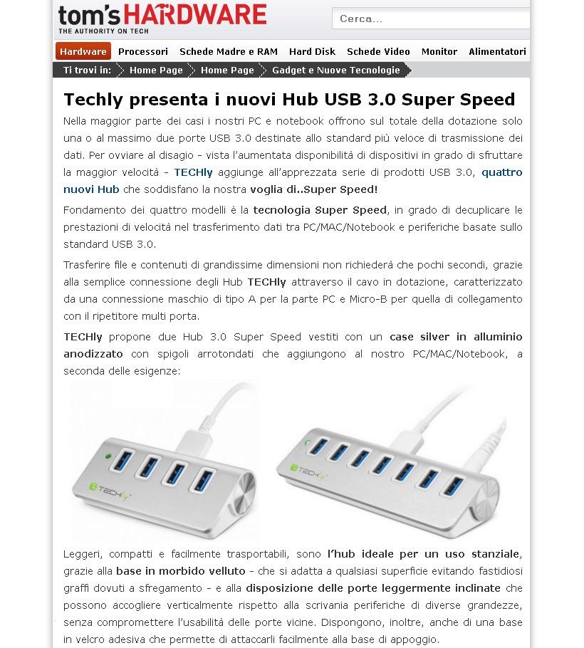 USB 3.0 Super Speed Hub 4 Port A Female Aluminum - USB Hub - USB - PC ...