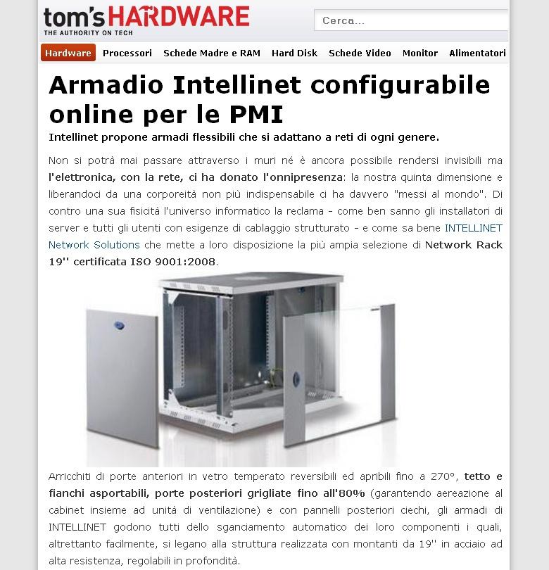 Armadio Rack 19" Flat a muro p.15cm 12 unità sezione unica Nero - Techly