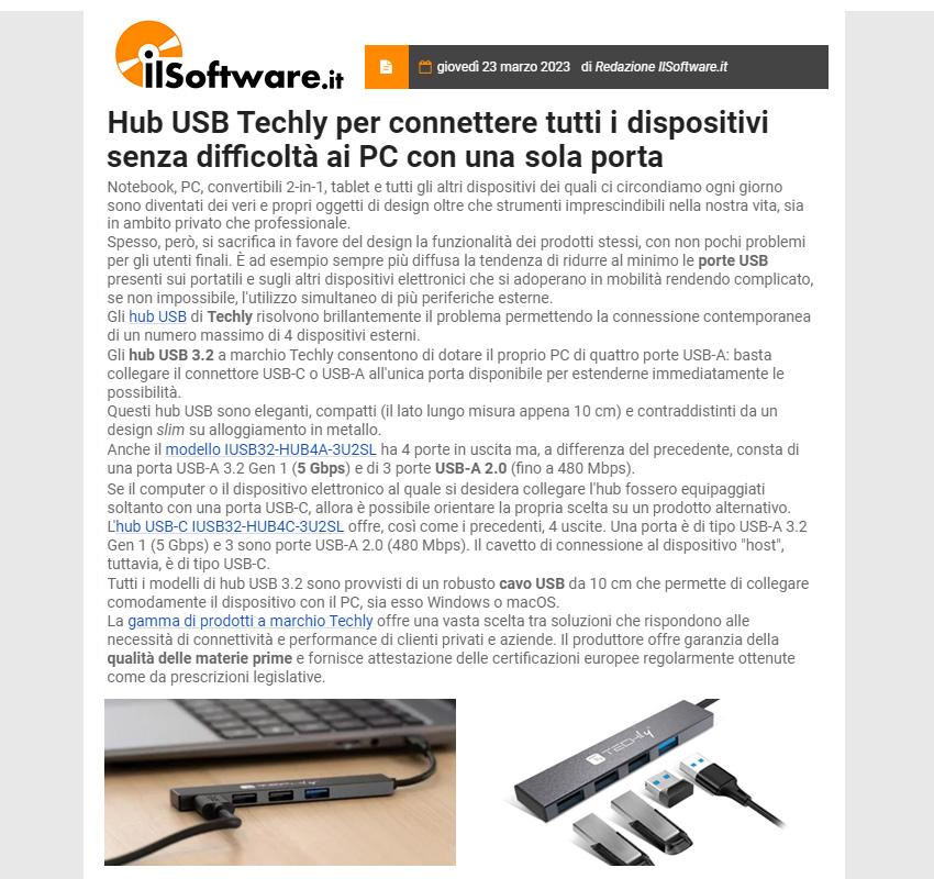 USB-C™ 3.2 Hub with 4 USB-A Ports Slim Metal - USB Hub - USB - PC and ...