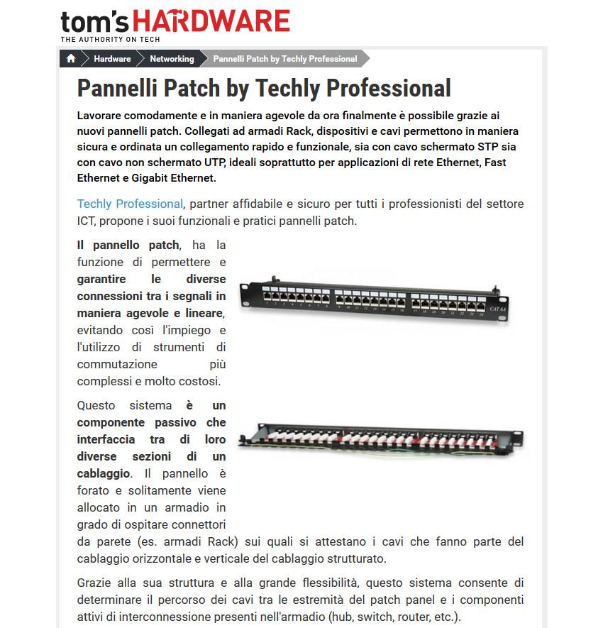 Patch Panel UTP 16 Ports RJ45 Cat.6 Techly - Patch Panels - Rack ...