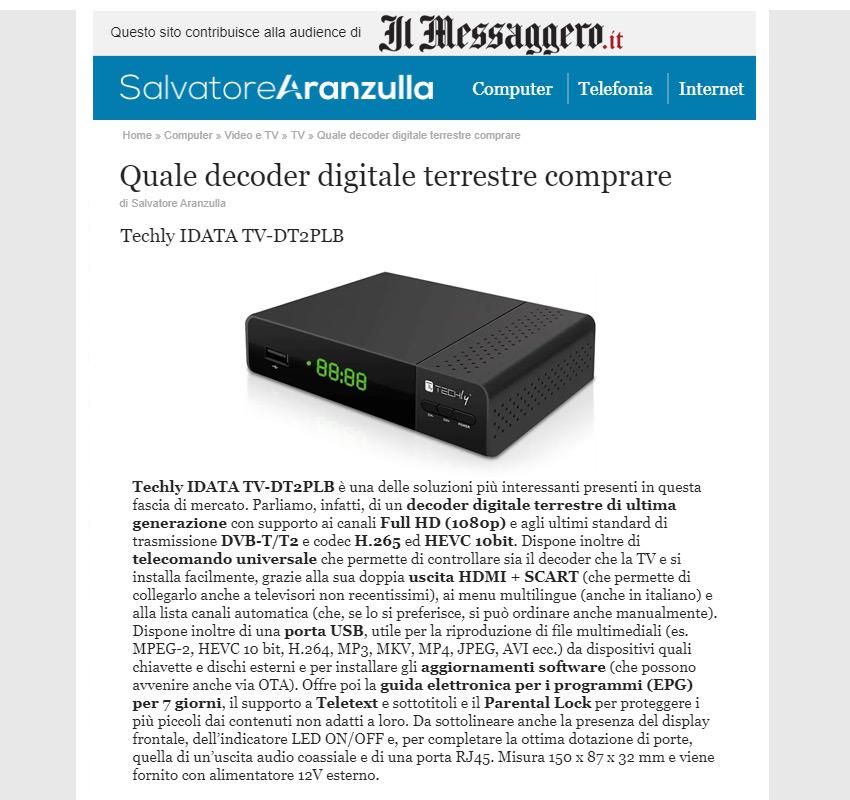 Decoder DVB-T/T2 H.265 HEVC 10bit Plastic with Display and 2 in 1 ...